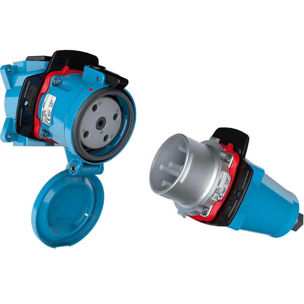 Marechal - 3168013 - DS6 Fiche M Plastique Bleu IP66/67 3P+T 63A-90A ...