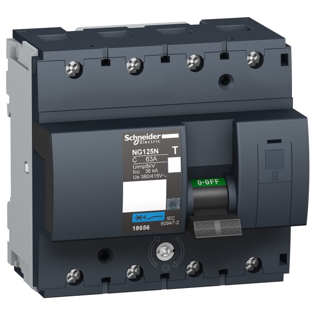 Schneider Electric - 18656 - Acti9 NG125N - Disjoncteur modulaire - 4P ...