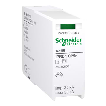 Schneider Electric - A9L1C600 - Acti9 IPRD1 C25r - Cartouche Parafoudre ...