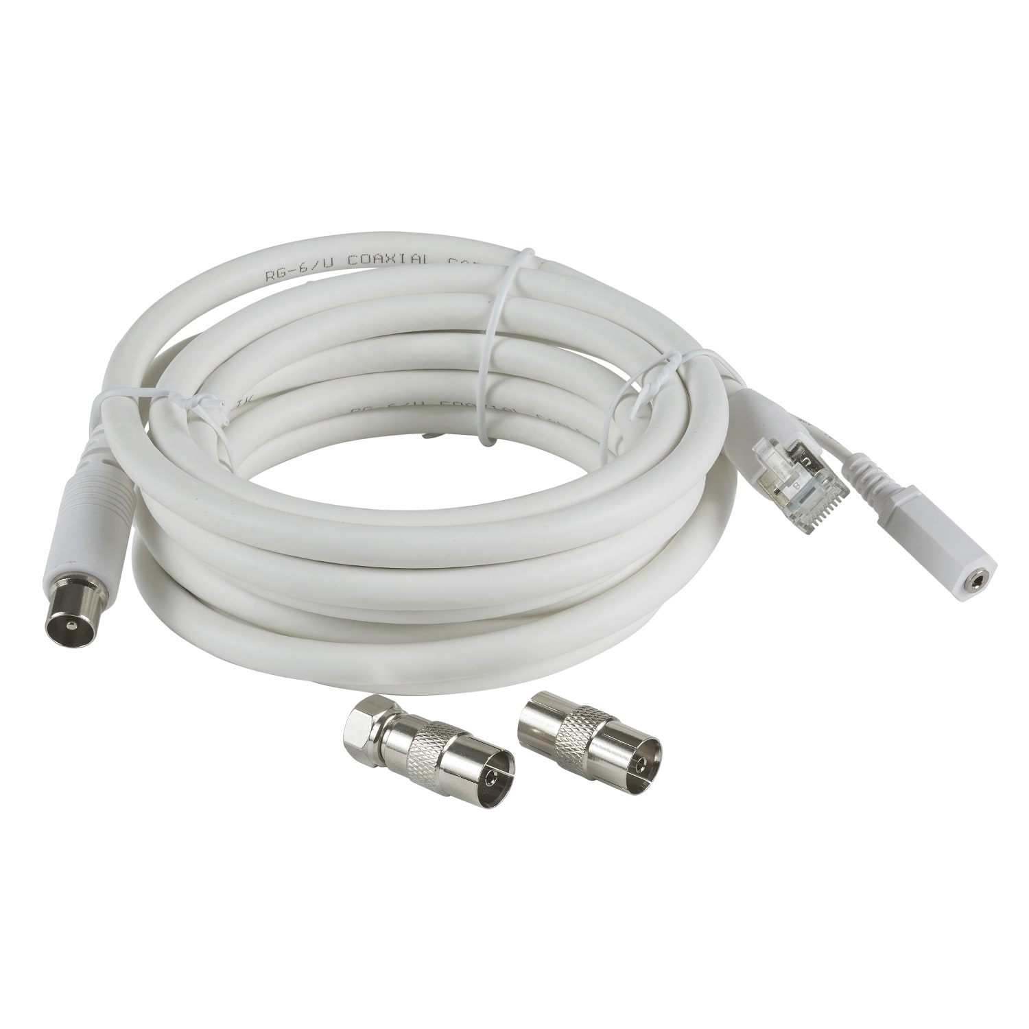LexCom Home Cordon RJ45 - TV + report Infra-rouge, 3m, Blanc Schneider ...