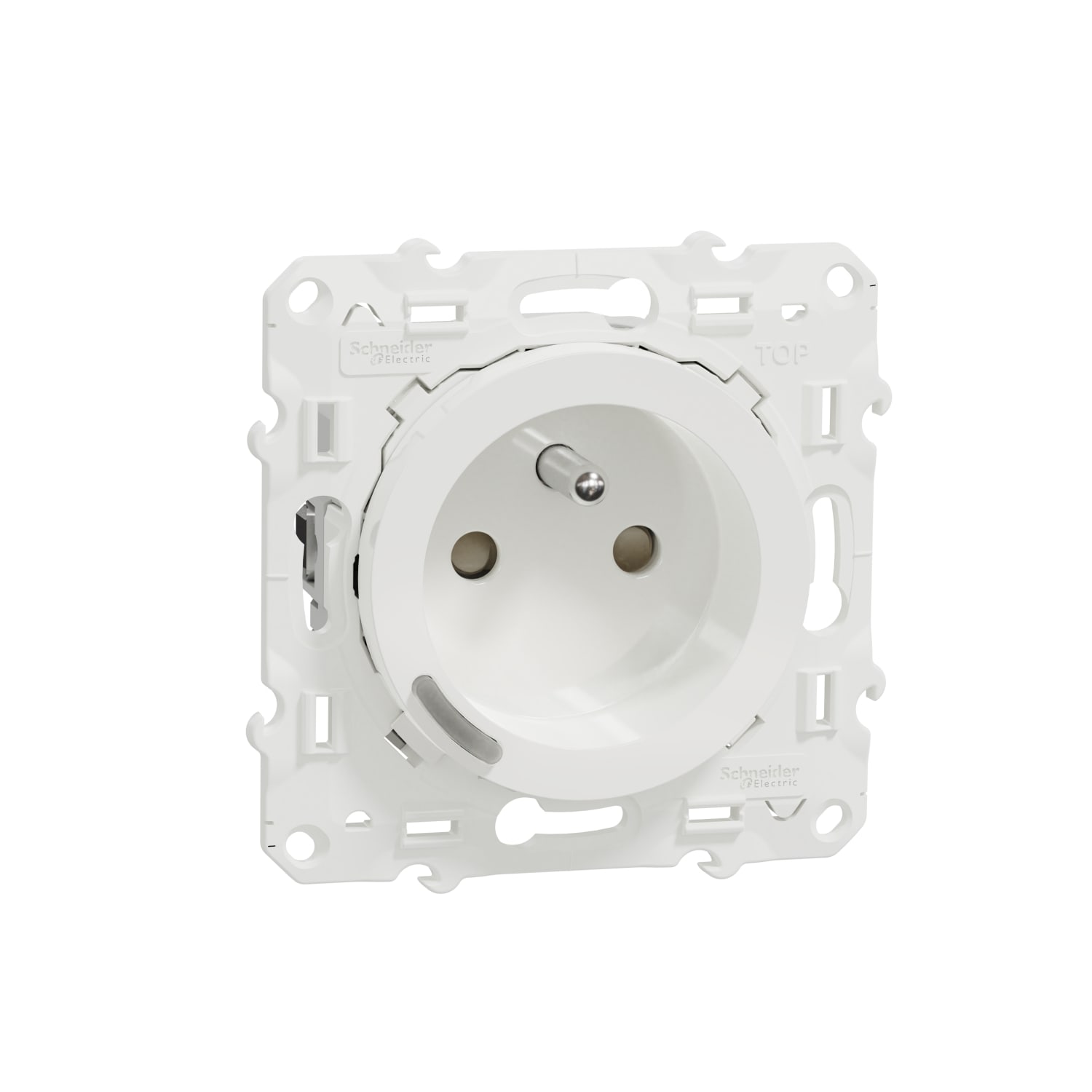Wiser Odace - Prise 2P+T connectee - 16A - zigbee - Blanc Schneider ...
