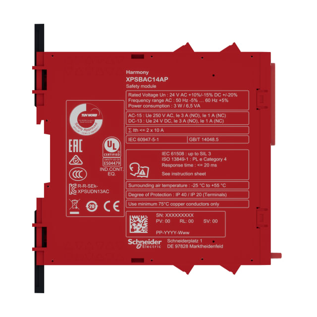 Schneider Electric - XPSBAC14AP - Harmony XPSU-Module de sécurité-Estop ...