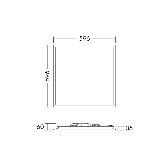 Thorn - 96700001 - Dalle LED encastrée - ANNA VARIOFLEX 2 Q596 4400 830 ...