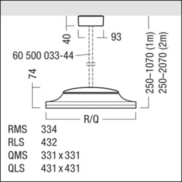 Thorn - 60560022 - Luminaire suspendu à LED - CAELA - CAELA RMS LED1600 ...