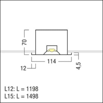 Thorn - 42186240 - Plafonnier encastré à LED - MIRL LED3400-830 ...