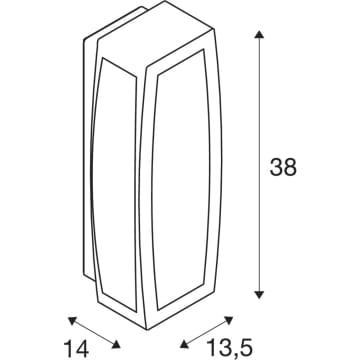 MERIDIAN BOX, applique, anthracite, E27, max. 25W SLV