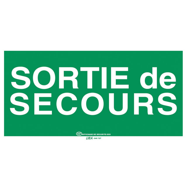 Pictogramme autocollant pour signalisation Sortie de secours BAES ...