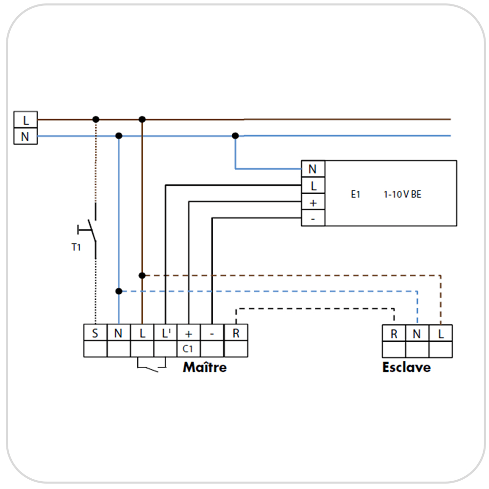 PD4-M-DIM-C-FP detecteur de presence couloir 2x 10 m dans l'axe faux plafond BEG