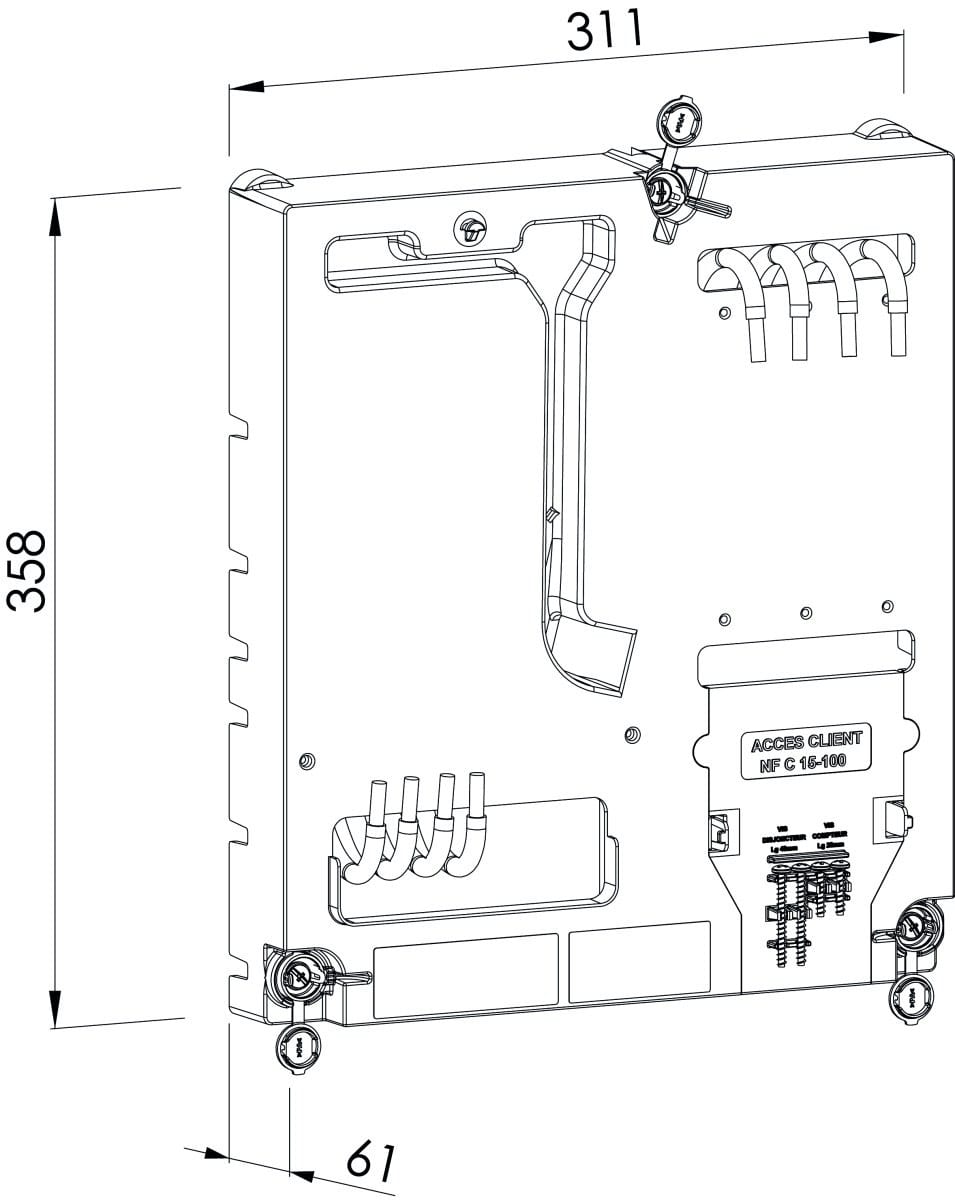 Seifel - 81155 - Platine type 2 triphasée + neutre pour borne 300