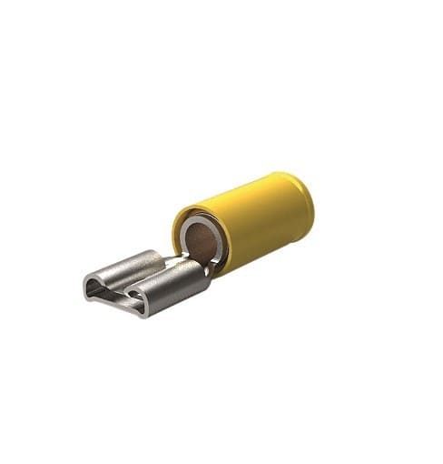 Clip FASTON Jaune-Section: 4 à 6mm²-Clip: 6,3 x 0,8mm-Laiton étamé Te ...
