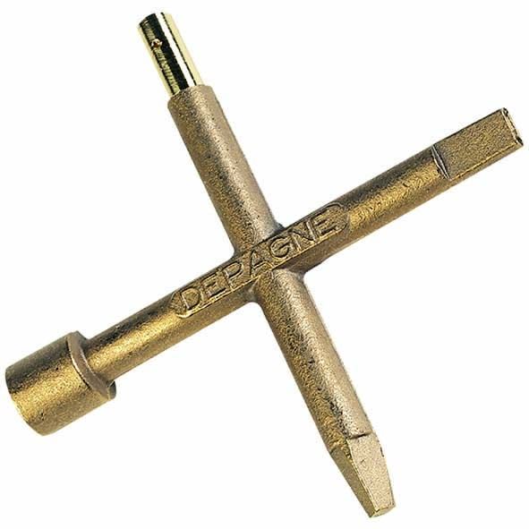 Cle fixe metallique - 4 branches : triangle femelle de 11 mm, carre ...