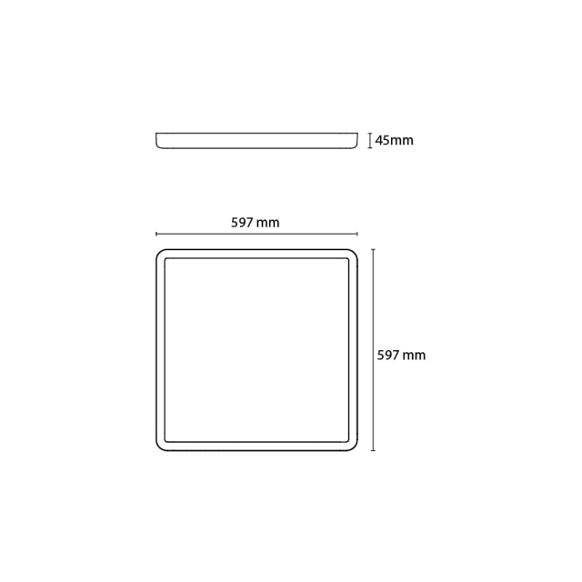 SG Lighting - 212345 - Sense Surface dalle 600x600 blanc 3870lm 4000K ...