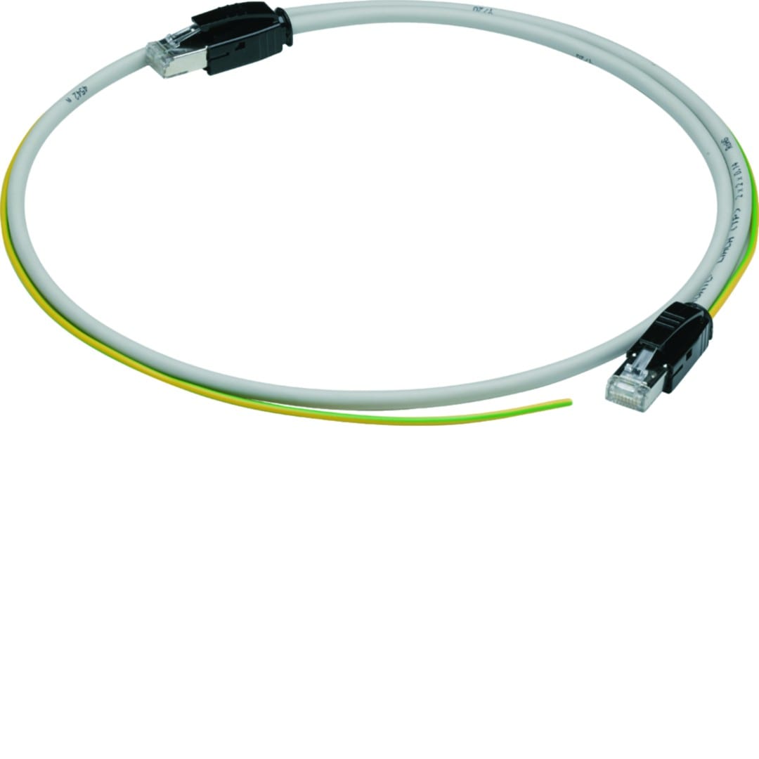 Câble Modbus 2 m RJ45-RJ45 avec liaison terre Hager