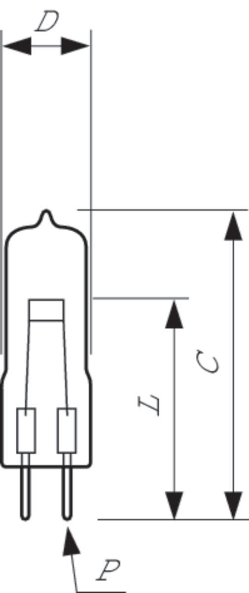 Lampe Halogene 7158XHP 150W G6.35 24V 1CT-10X10F Philips