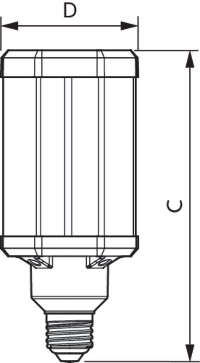 TrueForce Urban LED HPL E27 42-125W 830 5700 lm 50000h 230V Philips