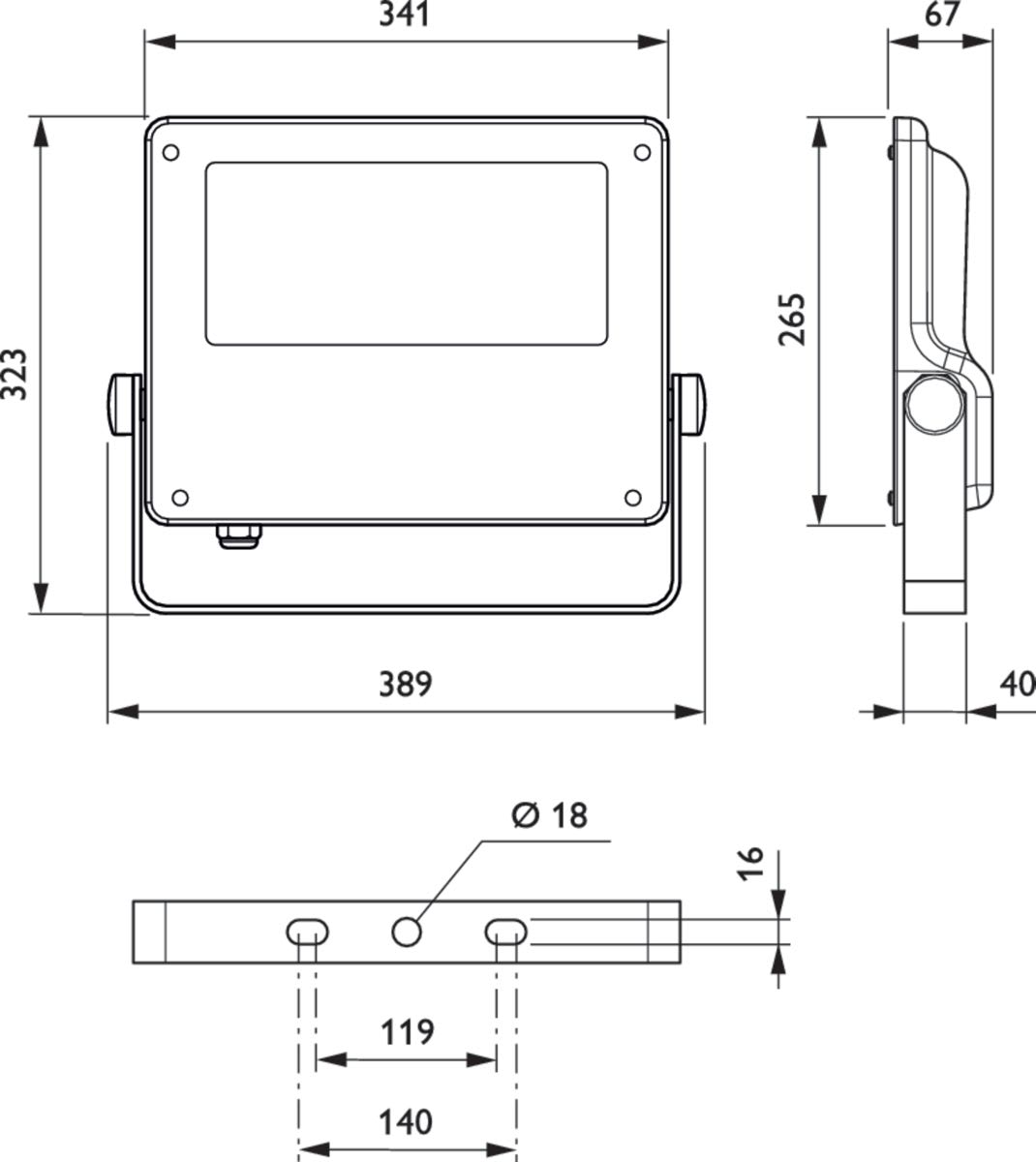 CoreLine Tempo LED BVP125 740 On-Off ASYM 98W 12000lm IP66 IK08 75000h ...