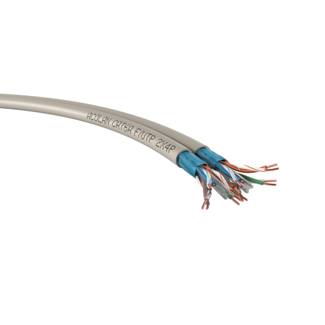 cable F-UTP cat6A MHz LSOH-FR 2x4P touret 500m ivoire Dca Acome
