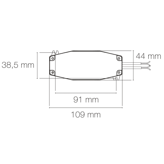 Transformateur electronique OPTIMO 4-60VA 12VAC IP20 precable Europole
