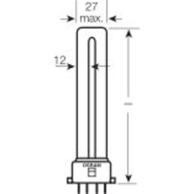 Ledvance - 020181 - DULUX S-E 11W 840 2G7 BE OSRAM Lampe fluorescente ...