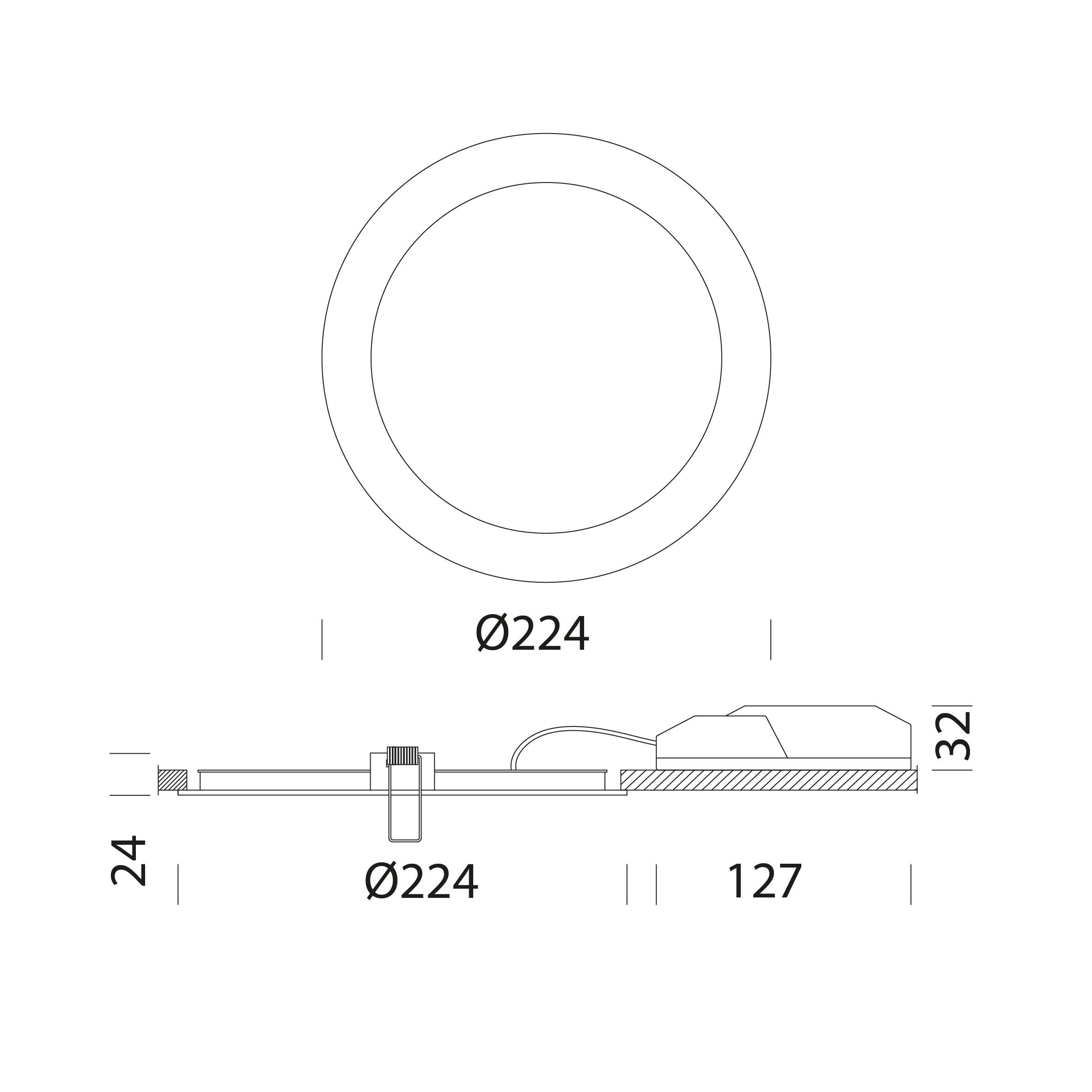 Slim Lex 20 B 18w Blanc Ip44ik07 1581lm 3000k Fosnova 