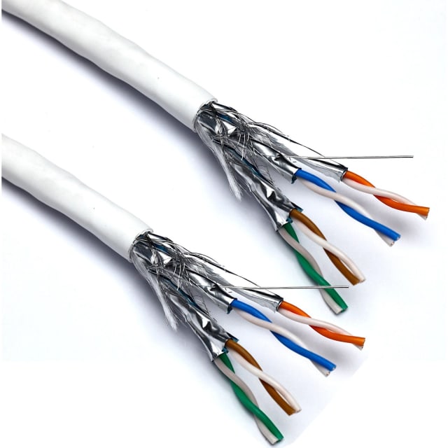 Excel - 100-915 - CABLE INFORMATIQUE 2X4P CAT6A S-FTP LSZH DCA T500M