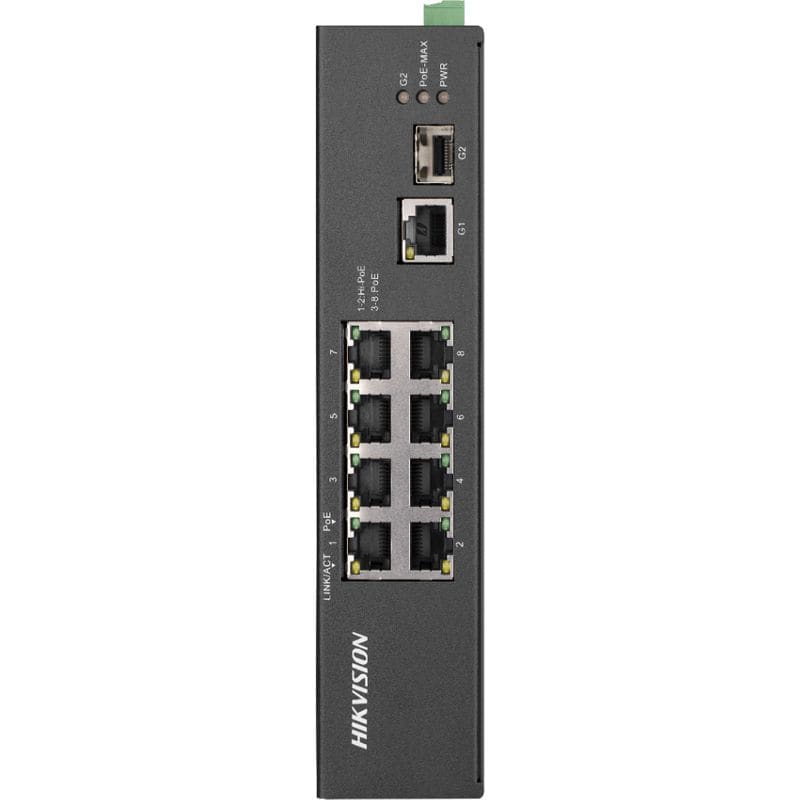 Switch Industriel 8 ports POE megabite Hikvision