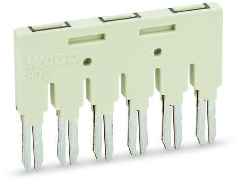 Contact de pontage sous forme de tri isole 1-2 3-4 5-6, gris clair Wago ...