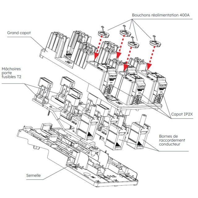 Michaud - Q614 - Module réseau RRCP 400A / 200A MICHAUD - 6771309